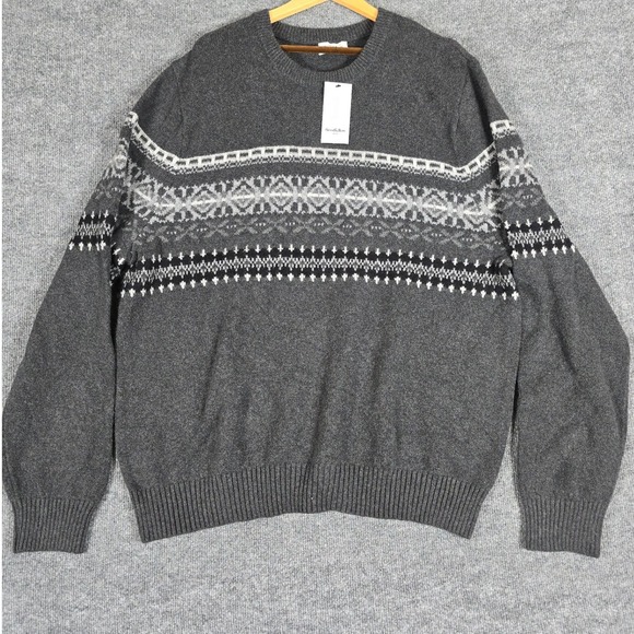 Goodfellow & Co | Sweaters | Goodfellow Co Mens Gray Fair Isle Crewneck ...